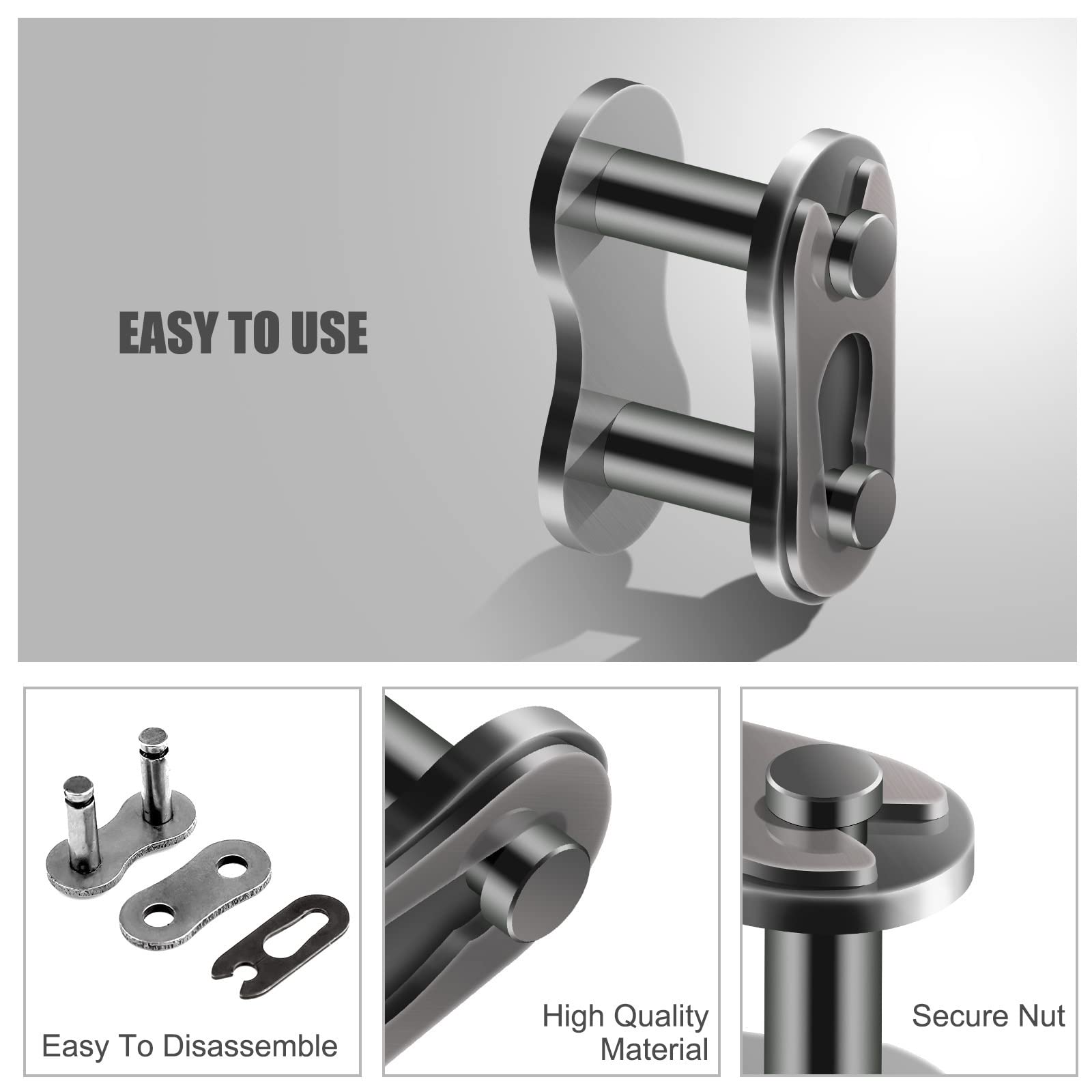 Snapklik.com : 8pcs #428 Chain Master Links, Steel Alloy Heavy Duty ...