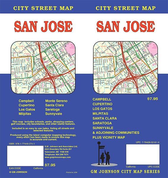 San Jose, California Street Map: GM Johnson: 9781774492741: Amazon.com ...