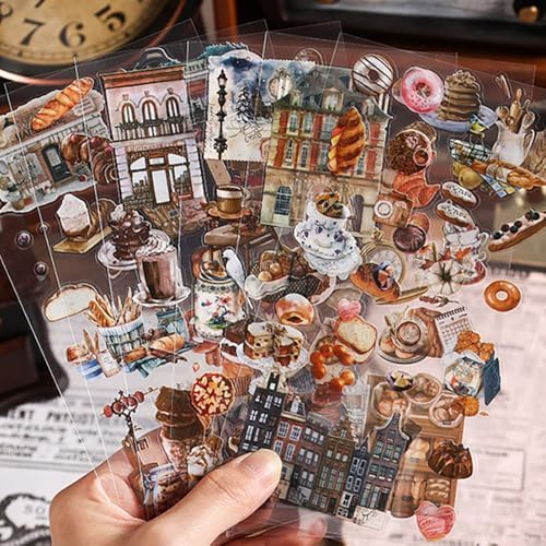 Amazon.com: 24Sheets Vintage Stickers Past Things PET Waterproof ...