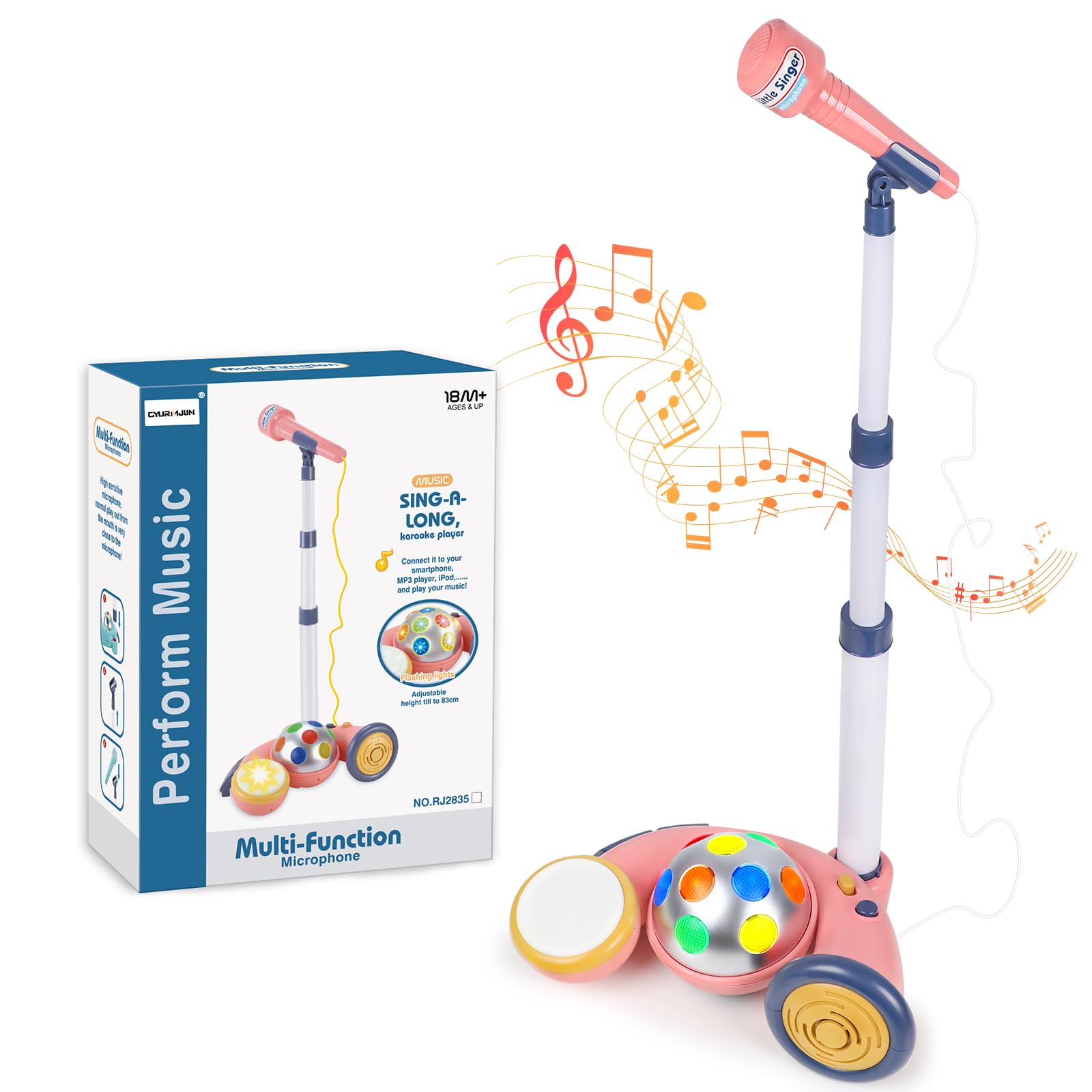Amazon.com: Kids Microphone with Stand, Karaoke Microphone for Kids ...