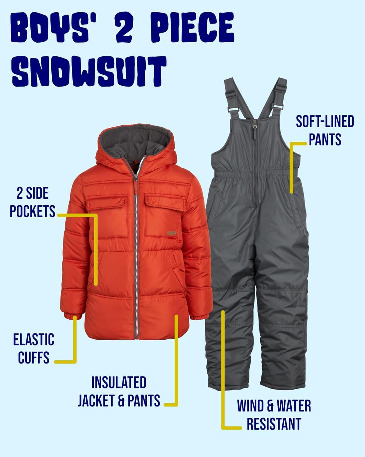 Girls Size 10 Snow Suit Girls 2-Piece Snowsuit Set - Thick Winter Ski ...