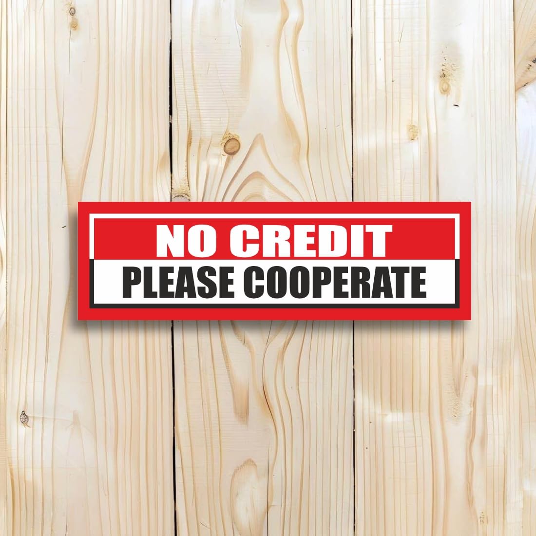 Buy VOORKOMS No Credit Plece Cooperat Sign Board Sun Board For Shops ...