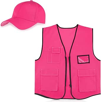 Amazon.com: Jeere 2 PCS Blaze Pink Hunting Vest and Hat Set - Knitted ...