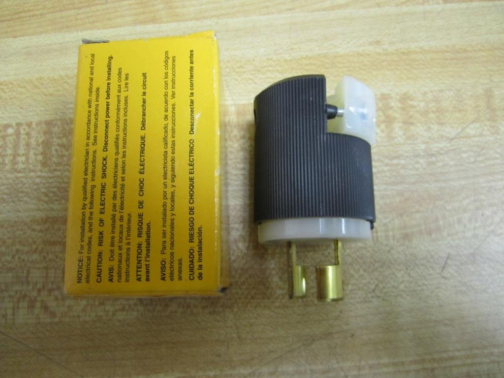 KELLEMS HBL7102C 250V, Plug Connector, 20AMP, 2POLE, L2-20P, 2WIRE ...