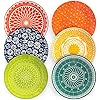 Amazon.com | Annovero Dinner Plates - Mismatched Colorful Dinnerware ...