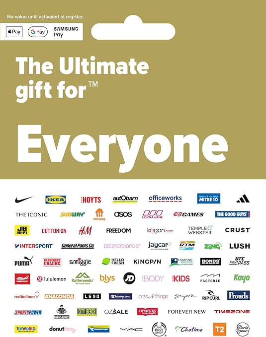 $100 Ultimate Everyone Gift Card - Delivered by mail (AU Only) : Amazon.com.au: Stationery ...