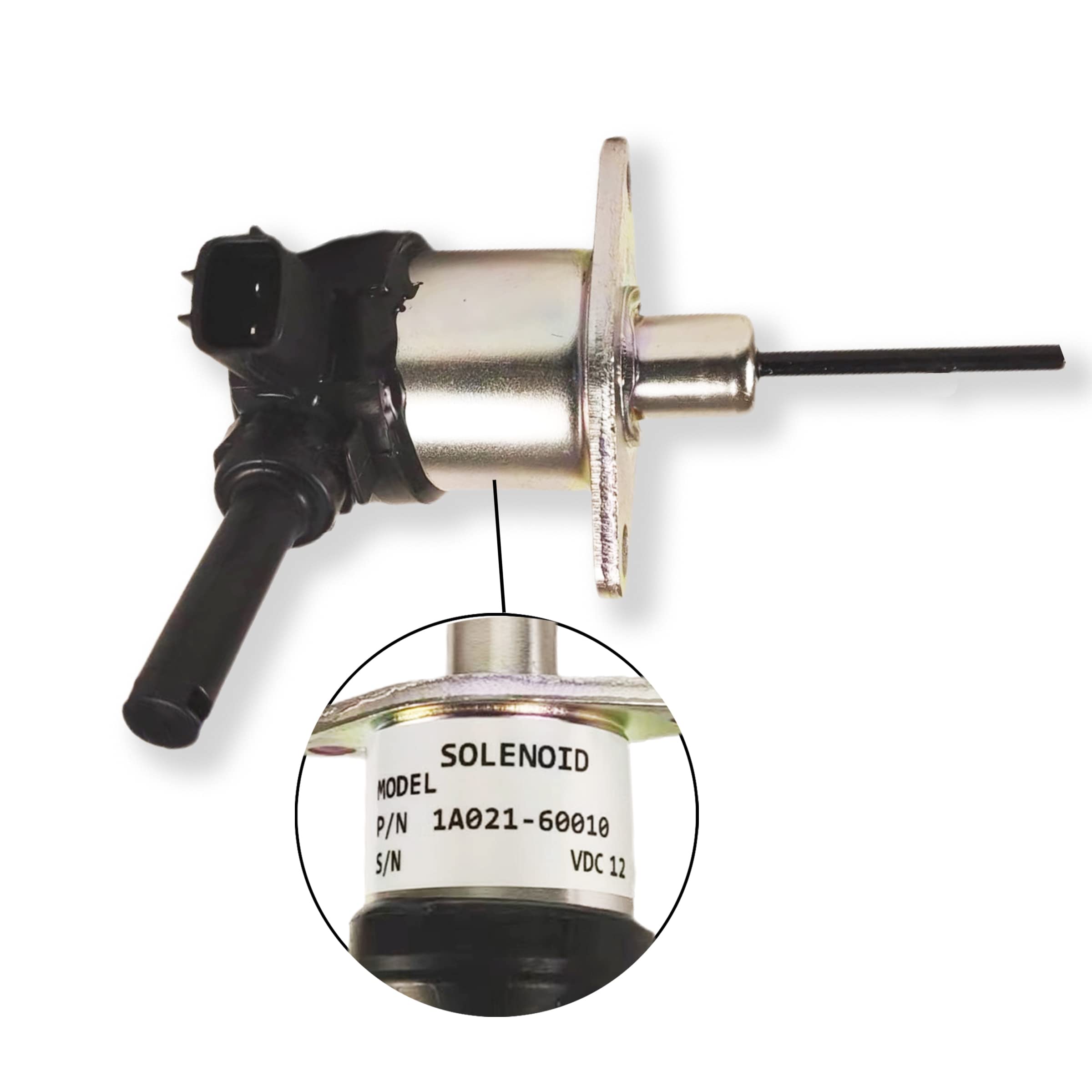 Kubota V3300 Engine Solenoid Fuel Shut Off Solenoid 17454-60010 For ...