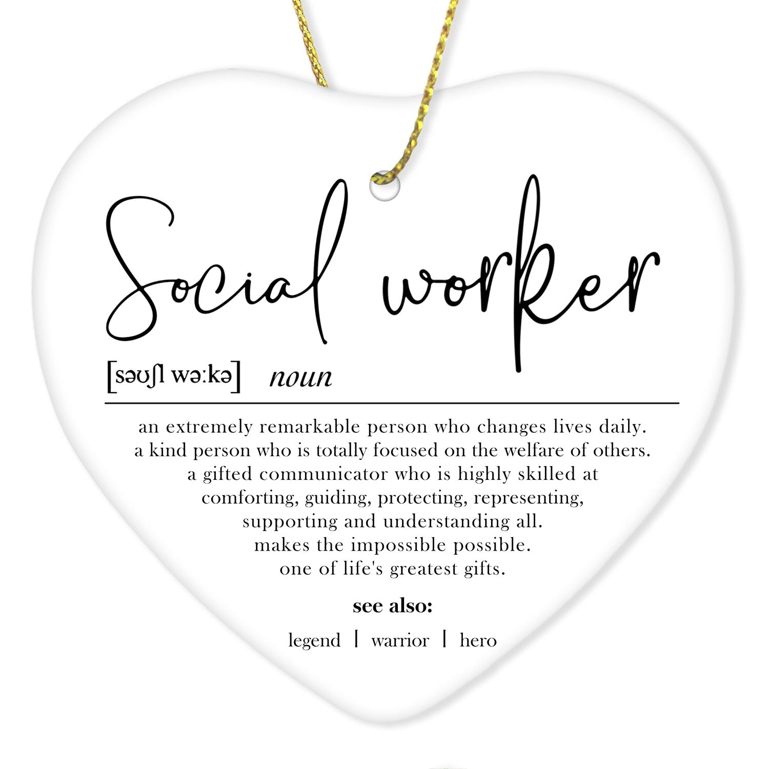 Amazon.com: RUNMESS Social Worker Ornament, Social Worker Christmas ...