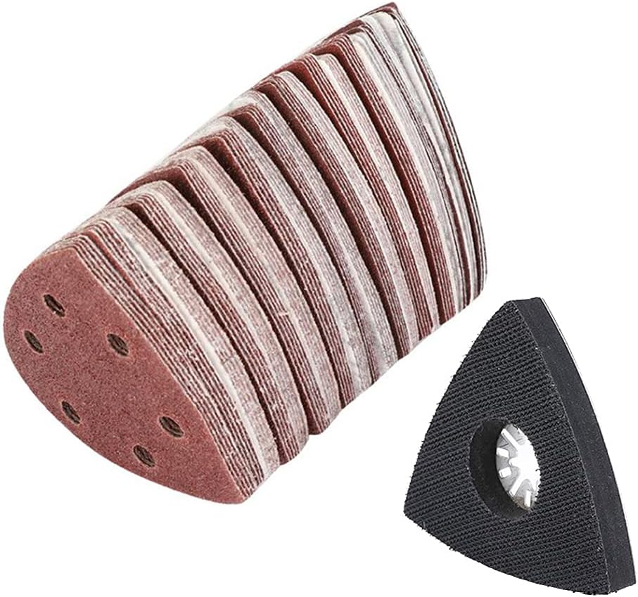 Chesoon Triangular Sandpaper 60/80 /100/120 /240 Grits(Each of 20) Hook ...