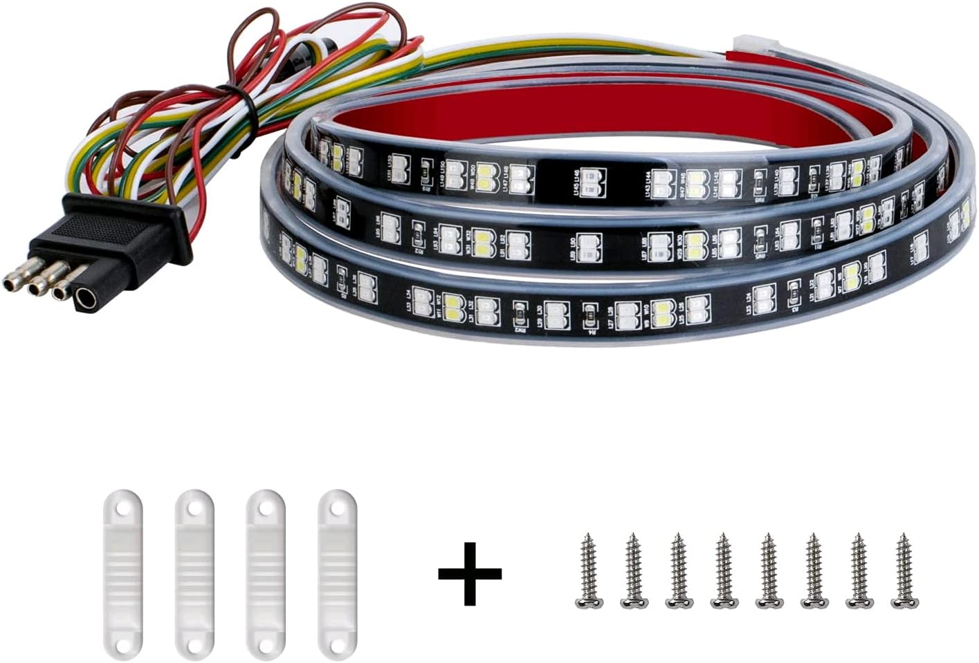 with 4-Pin Flat Connector for Truck SUV 60 LED Tailgate Light Bar 5 ...