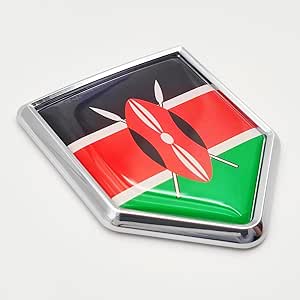 Amazon.com: Overdecor Kenya Flag Decal Stickers Car Emblem Kenyan Car ...