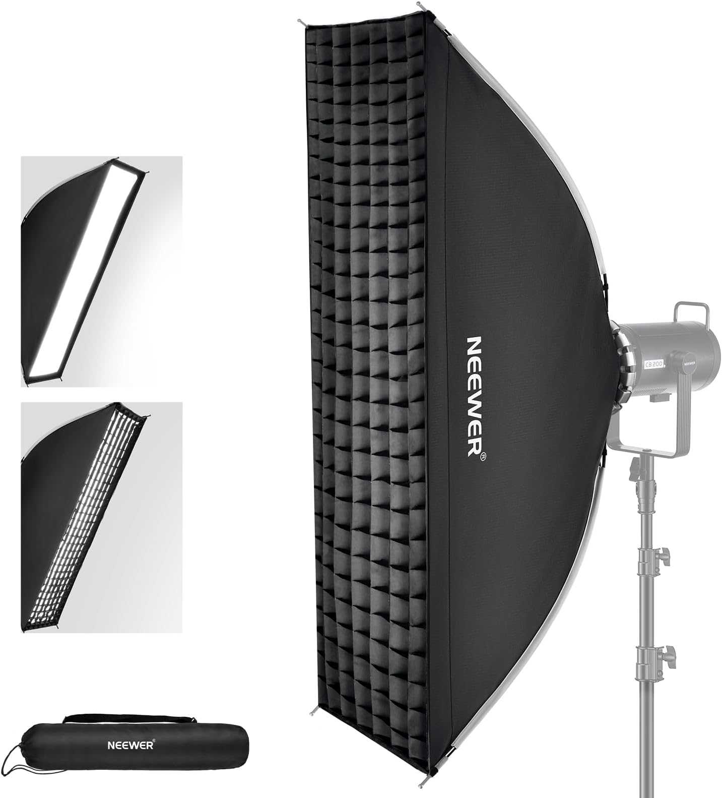 NEEWER 12"x47" Softbox Rectangular Plegable de Configuración Rápida ...