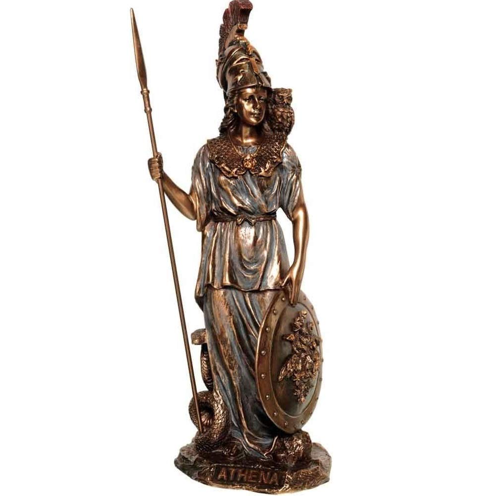 Déesse Athéna/Minerve avec la Lance et Le Bouclier de la mythologie ...