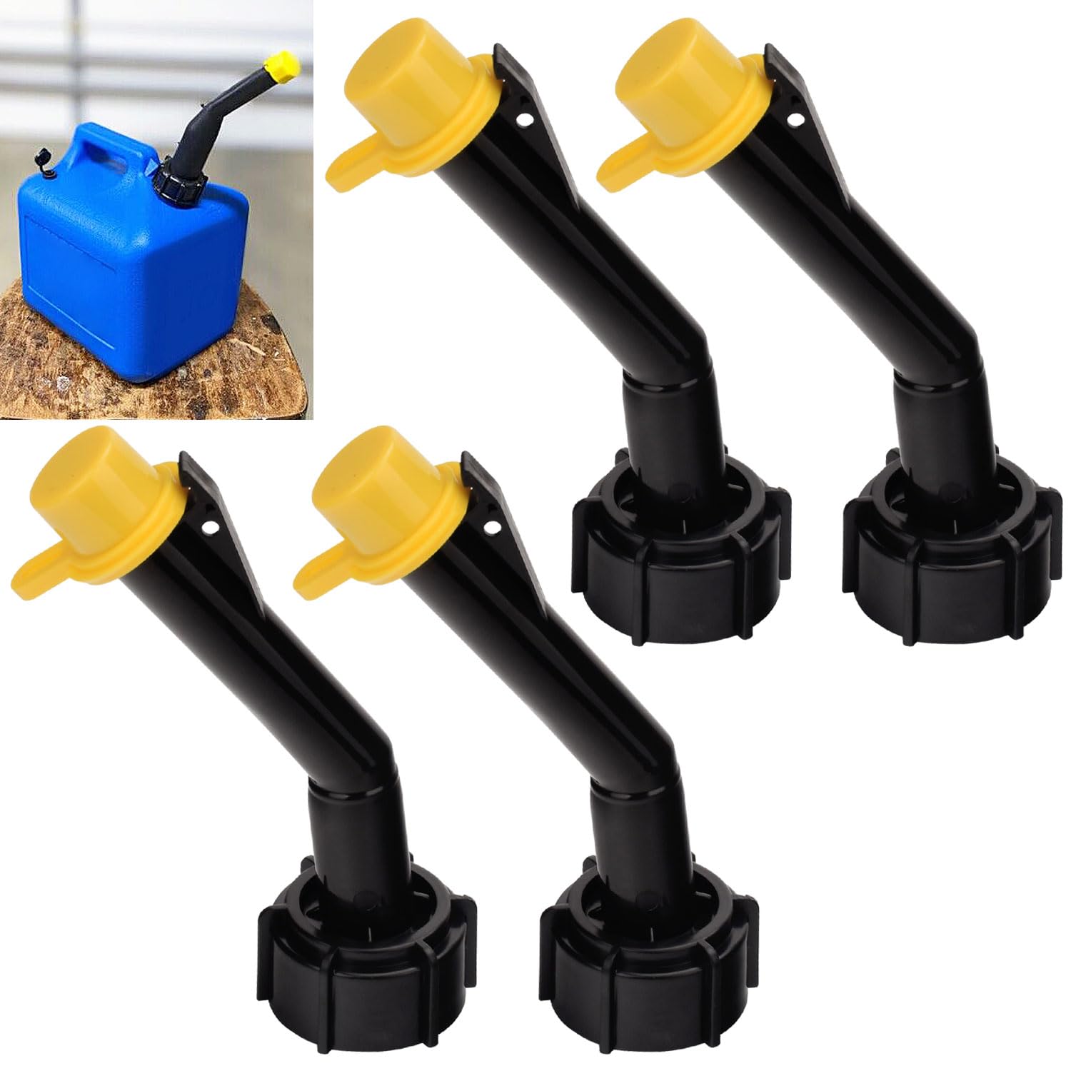 Amazon.com: 4 Pack Fuel Gas Can Jug Spouts Nozzles Rings & Caps Kit ...