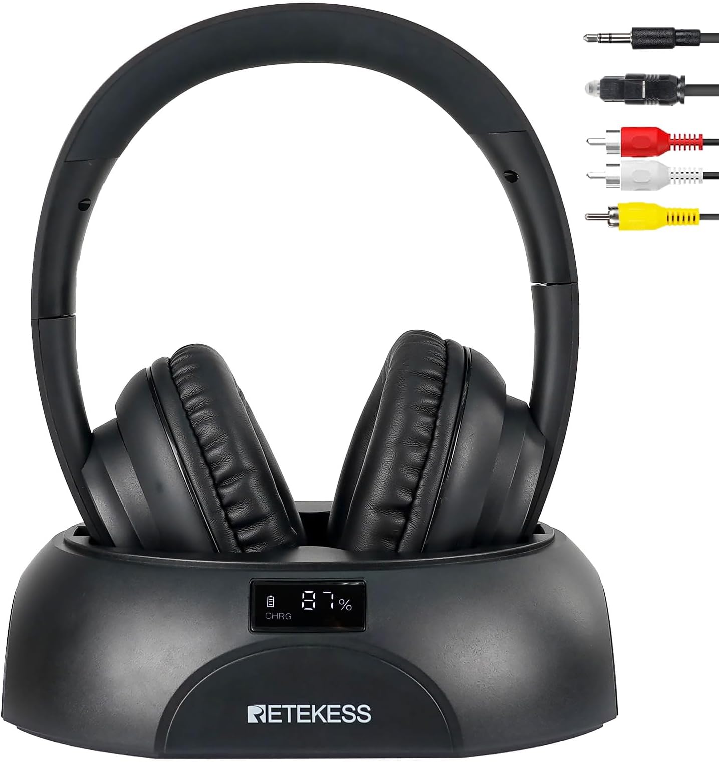 Amazon.com: ZANCHIE Wireless RF Headphones for TV Watching, Over-Ear ...