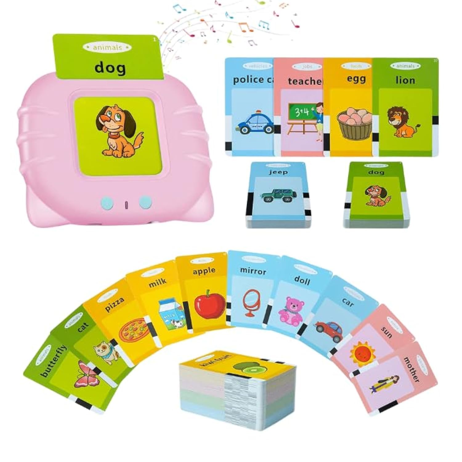 Amazon.com: Montessori Mission Talking Flash Cards Toddler Toy for 3 4 ...
