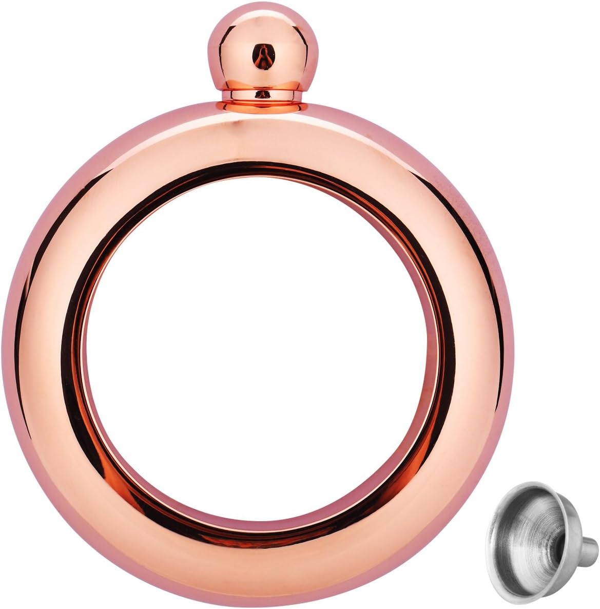 Amazon.com | Bangle Bracelet Flask Rose Gold for Women Stainless Steel ...