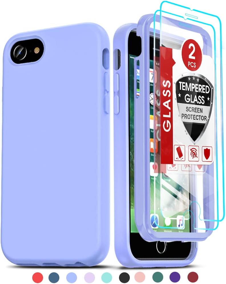 Amazon.com: LeYi for iPhone 8/7/6s/6 Case with Stand & 2 Glass Screen ...