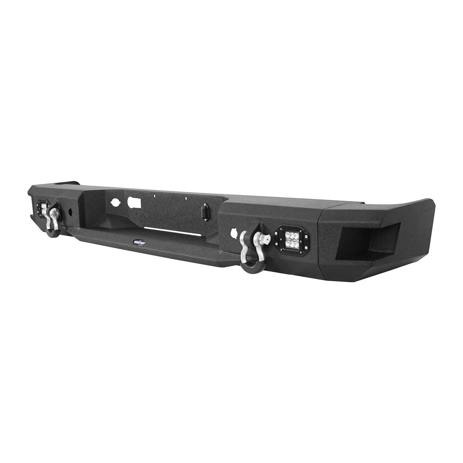 Hooke Road F150 Rear Back Bumper Aftermarket Black Step Bumper ...