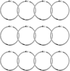 COCOMAX 12 Pack Large Binder Rings, Book Metal Rings, Key Keychain ...