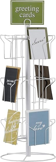 Amazon.com: SSWBasics 12-Pocket Rotating Countertop Greeting Card Rack ...