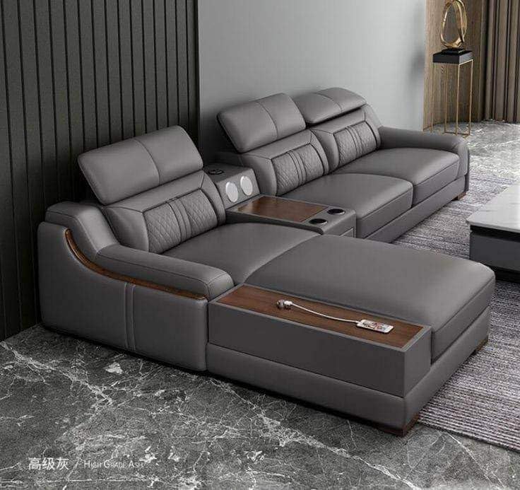 Woodsfreak Luxurious Lounger Designer Sofa 2 Seater 1 Side Bed Sofa Set ...