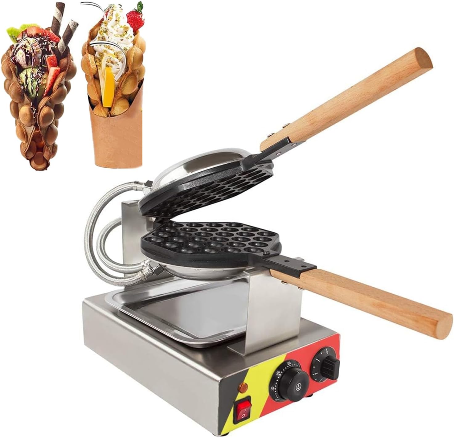 Amazon.com: KJLYLPP Bubble Waffle Maker, Electric Non Stick Hong Kong ...
