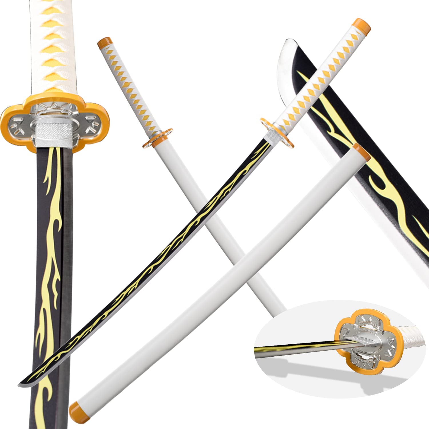 Buy Handmade Katana Demon Slayer ,Real Steel Blade Anime Cosplay ...