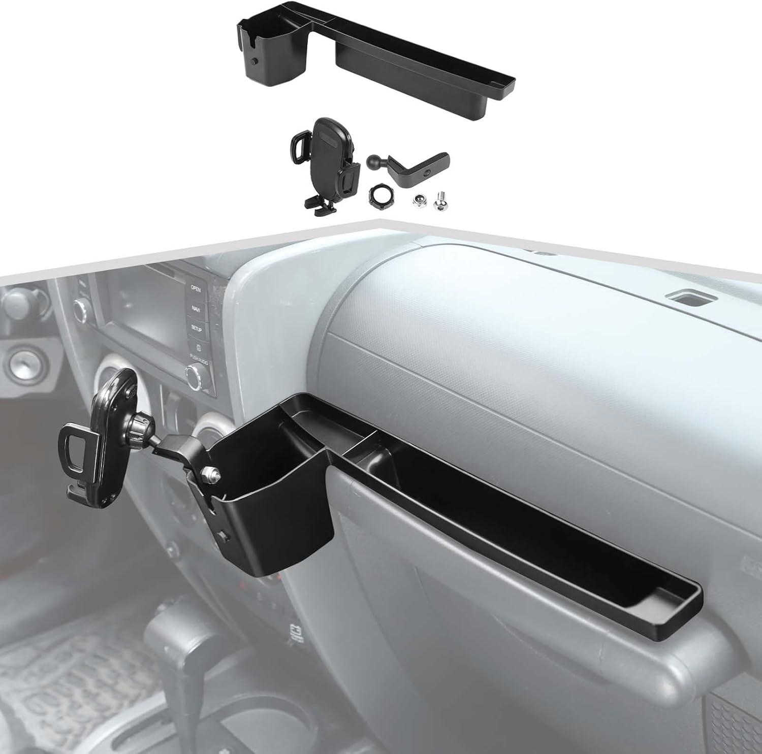 Amazon.com: amayum Co-Pilot Phone Holder Phone Mount with Storage Box ...