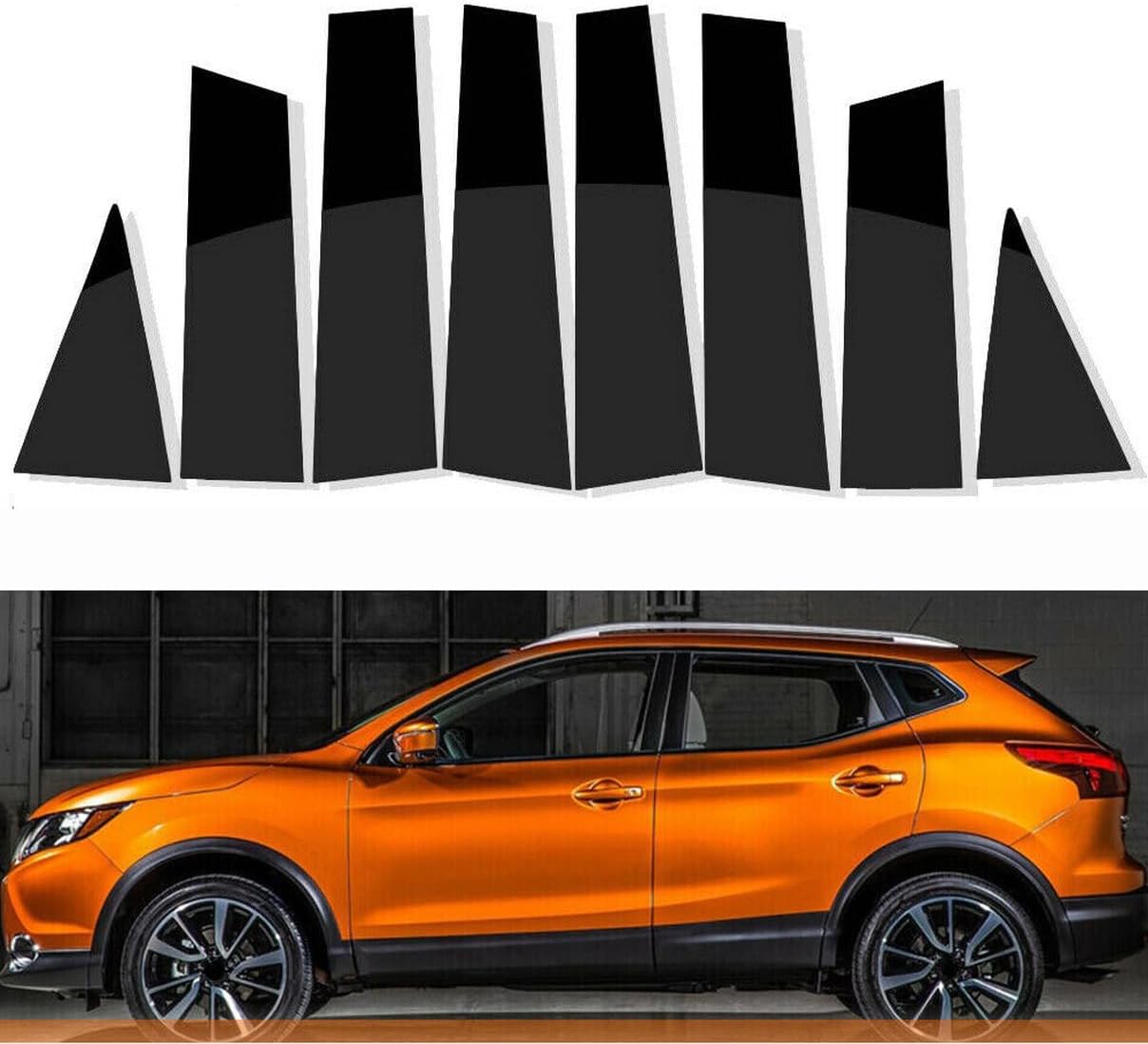 Amazon.com: 8Pcs Pillar Posts Door Window Trim Cover for Nissan Rogue ...