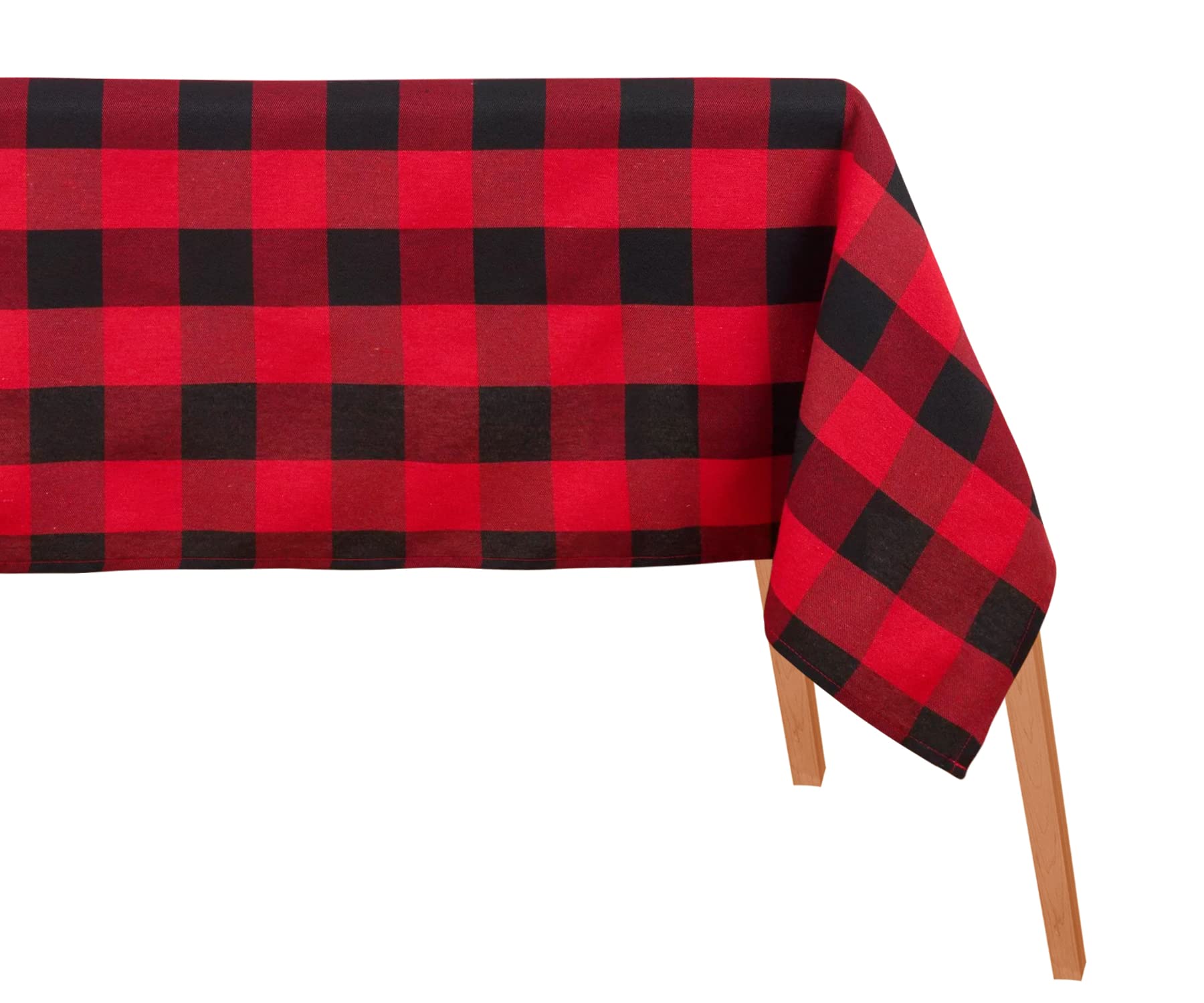 Amazon.com: Red Table Cloths Rectangle 100% Cotton Rectangle Tablecloth ...