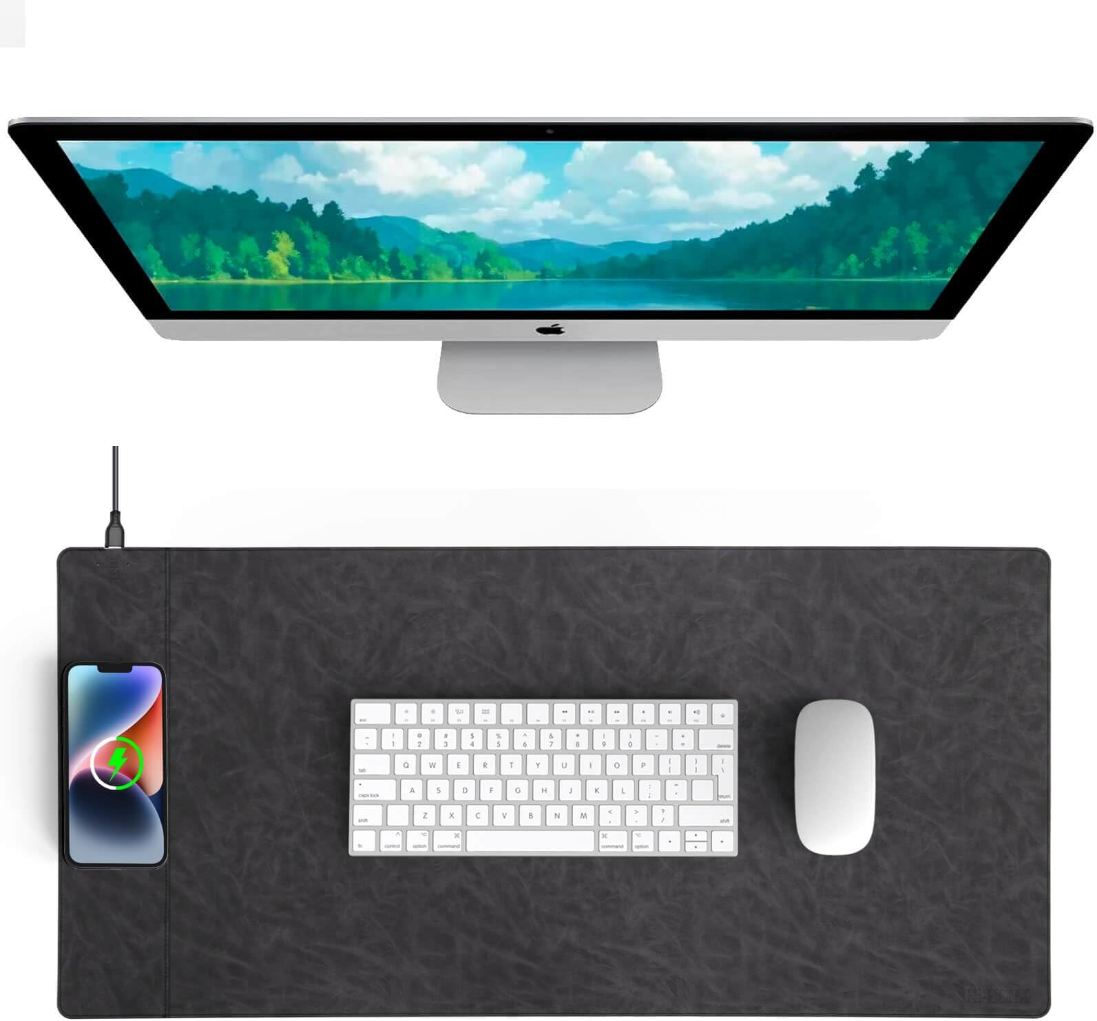 Airelax Wireless Charging Desk Mat 31×12in Mousepad Gaming Mouse Pad ...