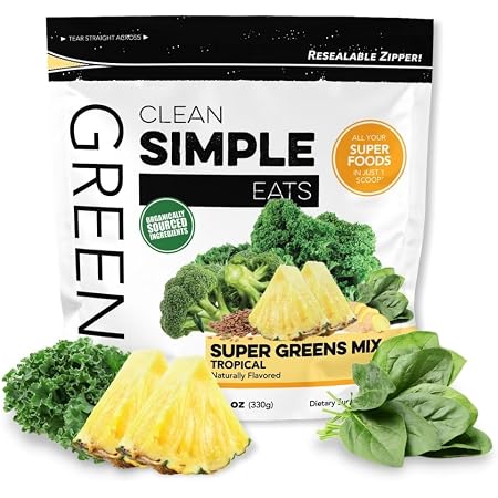 Amazon.com: Clean Simple Eats Tropical Greens Powder Mix, Greens ...