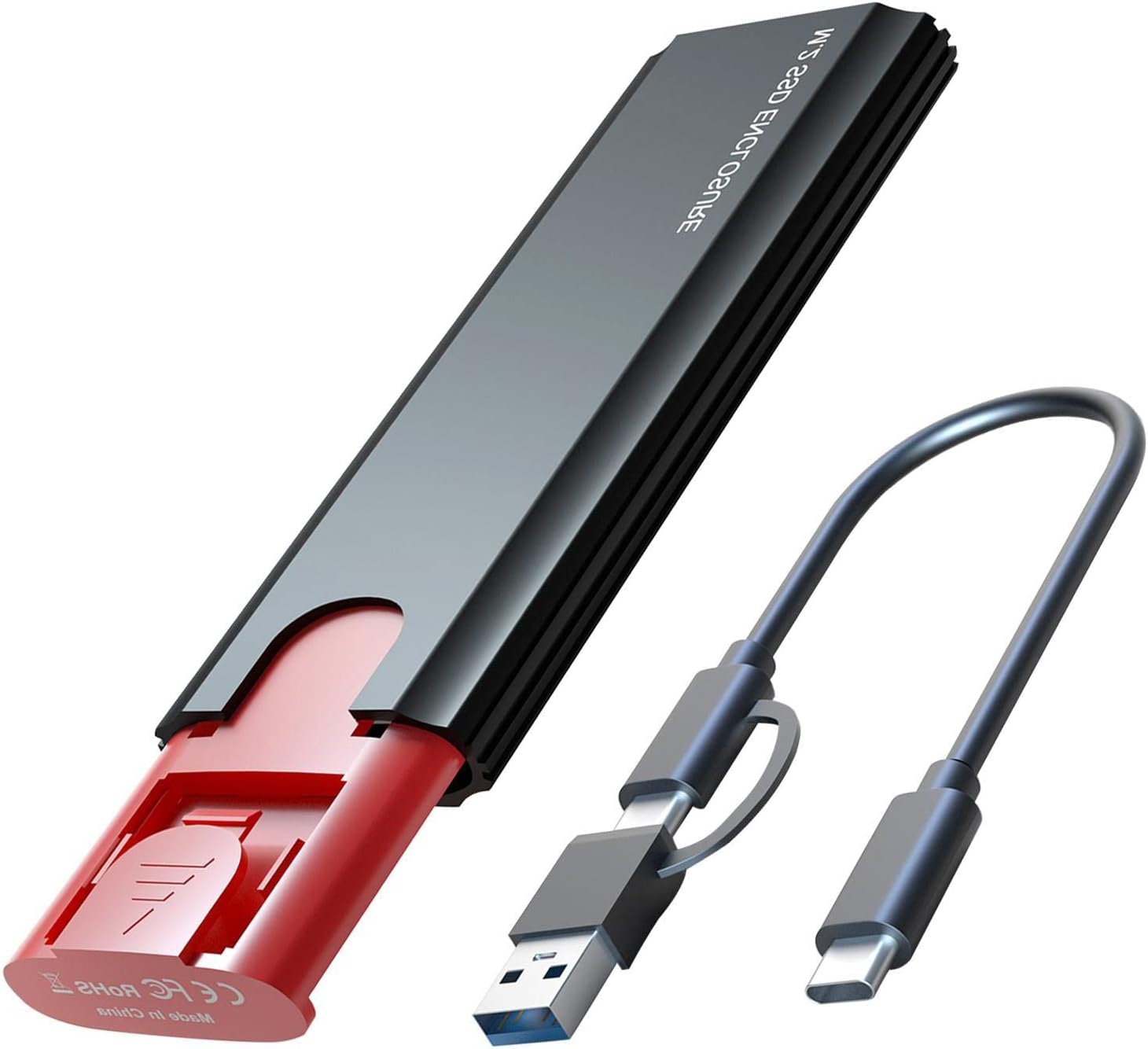 Vigcebit SSD Enclosure Adapter, Toolless Aluminium Cabinet Reader to M ...