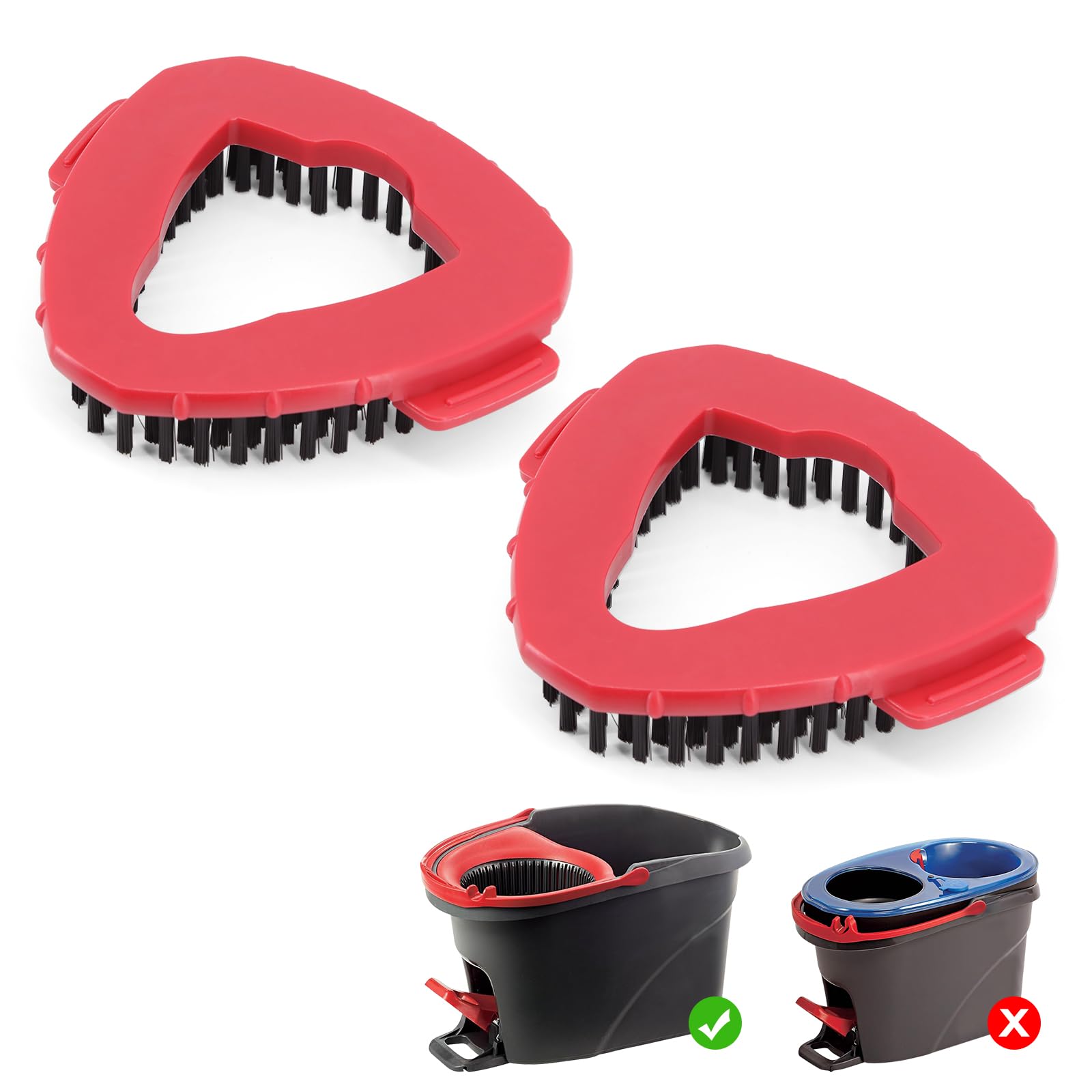 Spin Mop Scrubber Head for vileda 2Pcs Triangle Microfiber Replacement ...