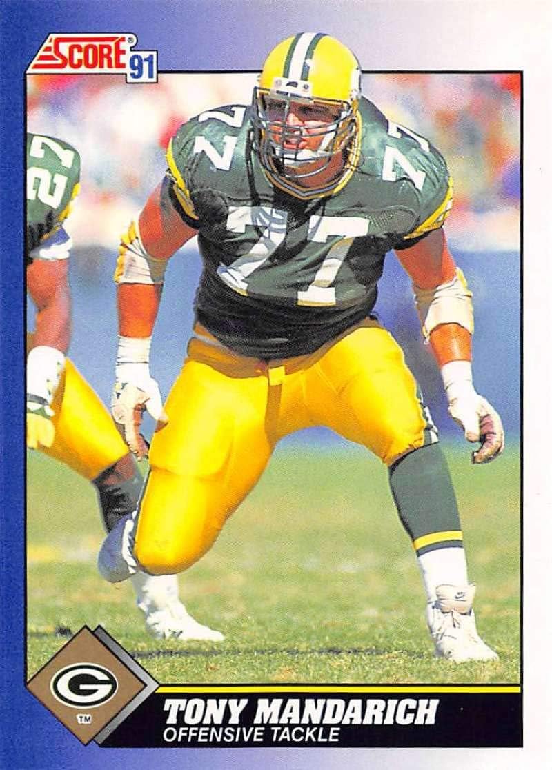 Amazon.com: 1991 Score Football #84 Tony Mandarich Green Bay Packers ...