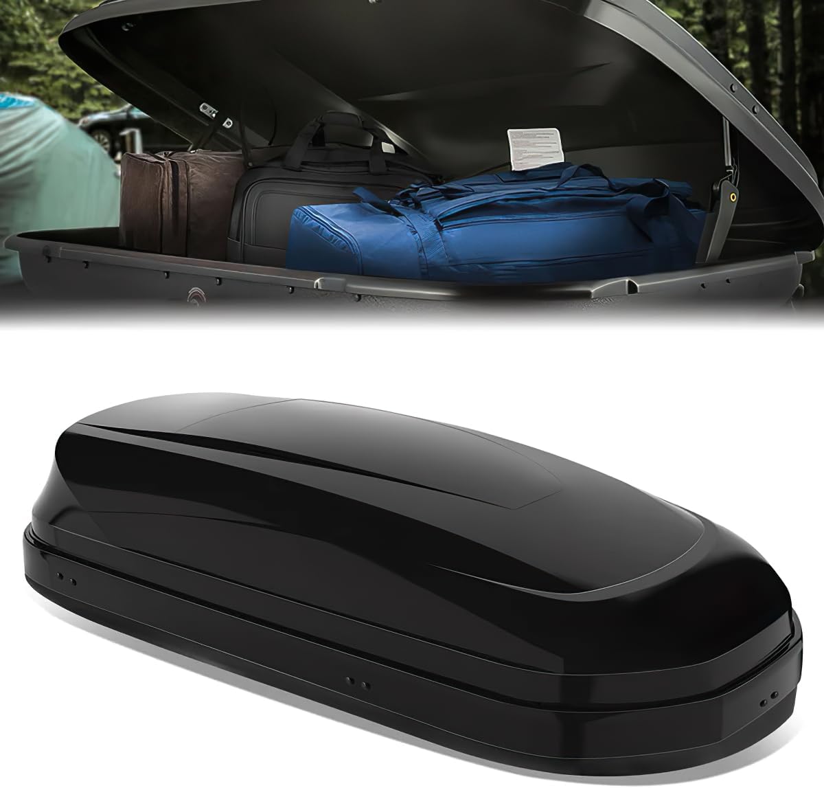 Amazon.com: 11 cu. ft. Rooftop Cargo Carrier ABS Lockable Heavy Duty ...