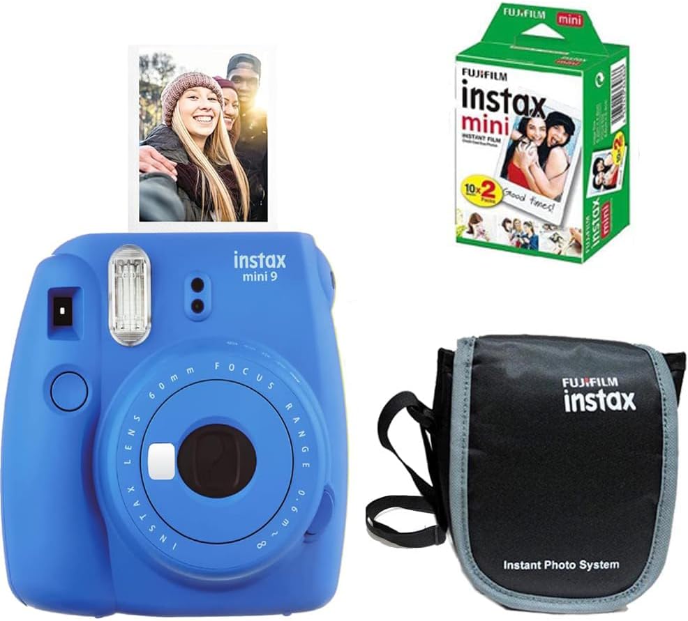 Buy Fujifilm Instax Mini 9 Instant Camera + 20 Shots Films + Carrying ...