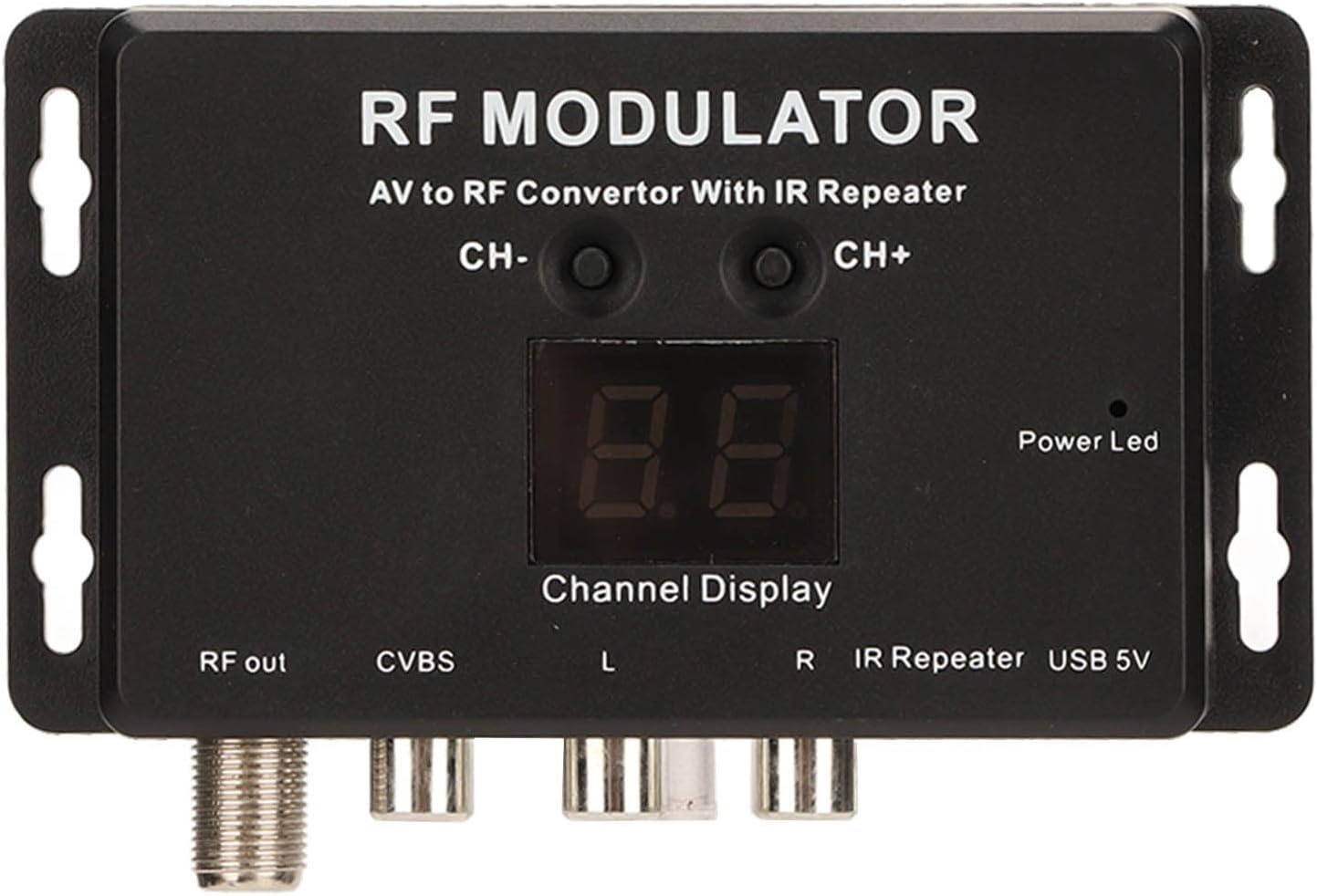 Amazon | AV から RF コンバーター、IR リピーター付きプロフェッショナル RF モジュレーター、471.25MHZ ～ 885 ...