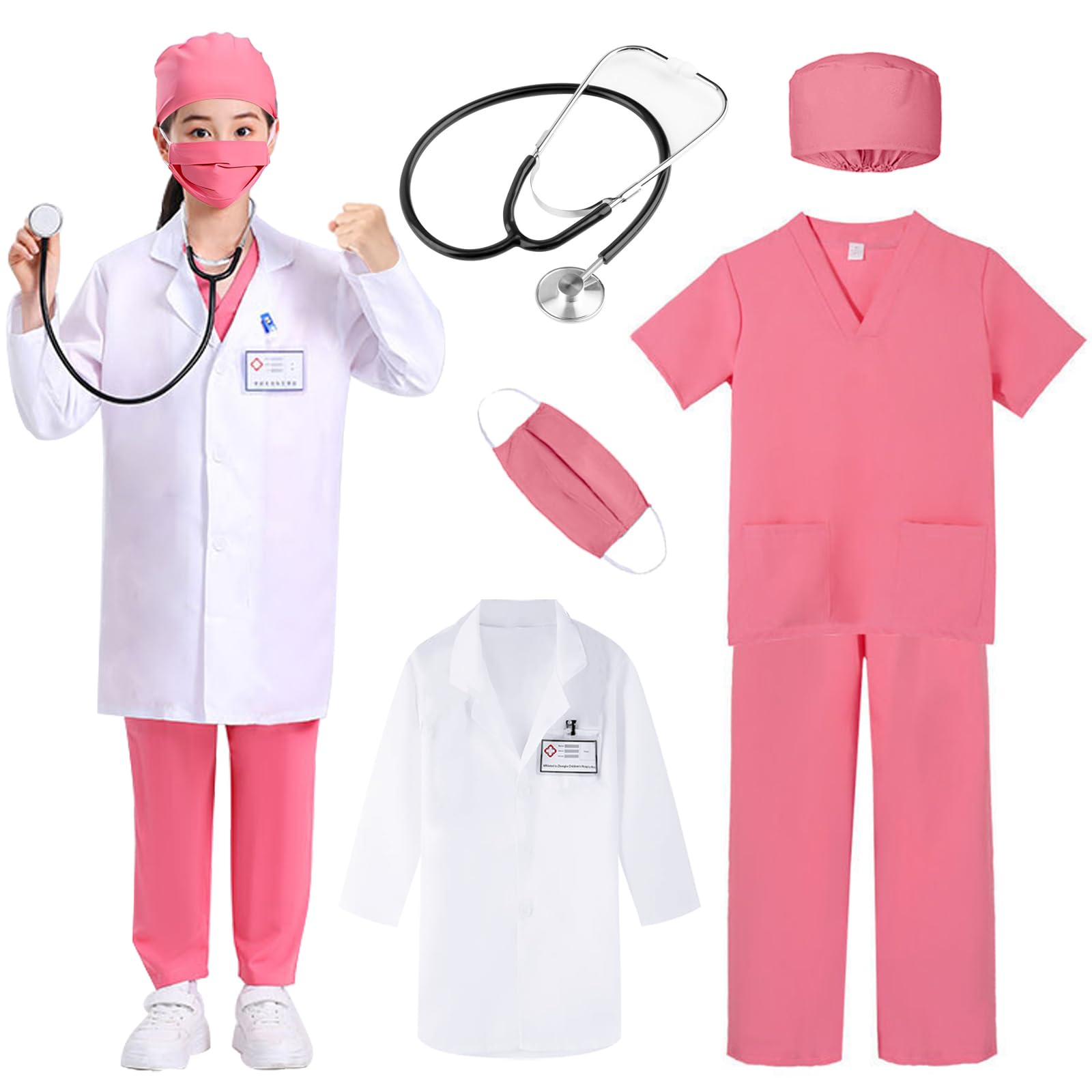 Amtum Kids Doctors Outfit Doctor Costume Kids with Lab ...
