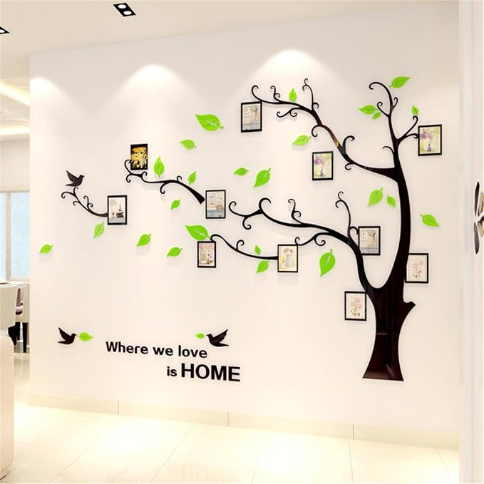 Amazon.com: 3D Tree Wall Stickers - DIY Photo Frame Tree Wall Decal ...
