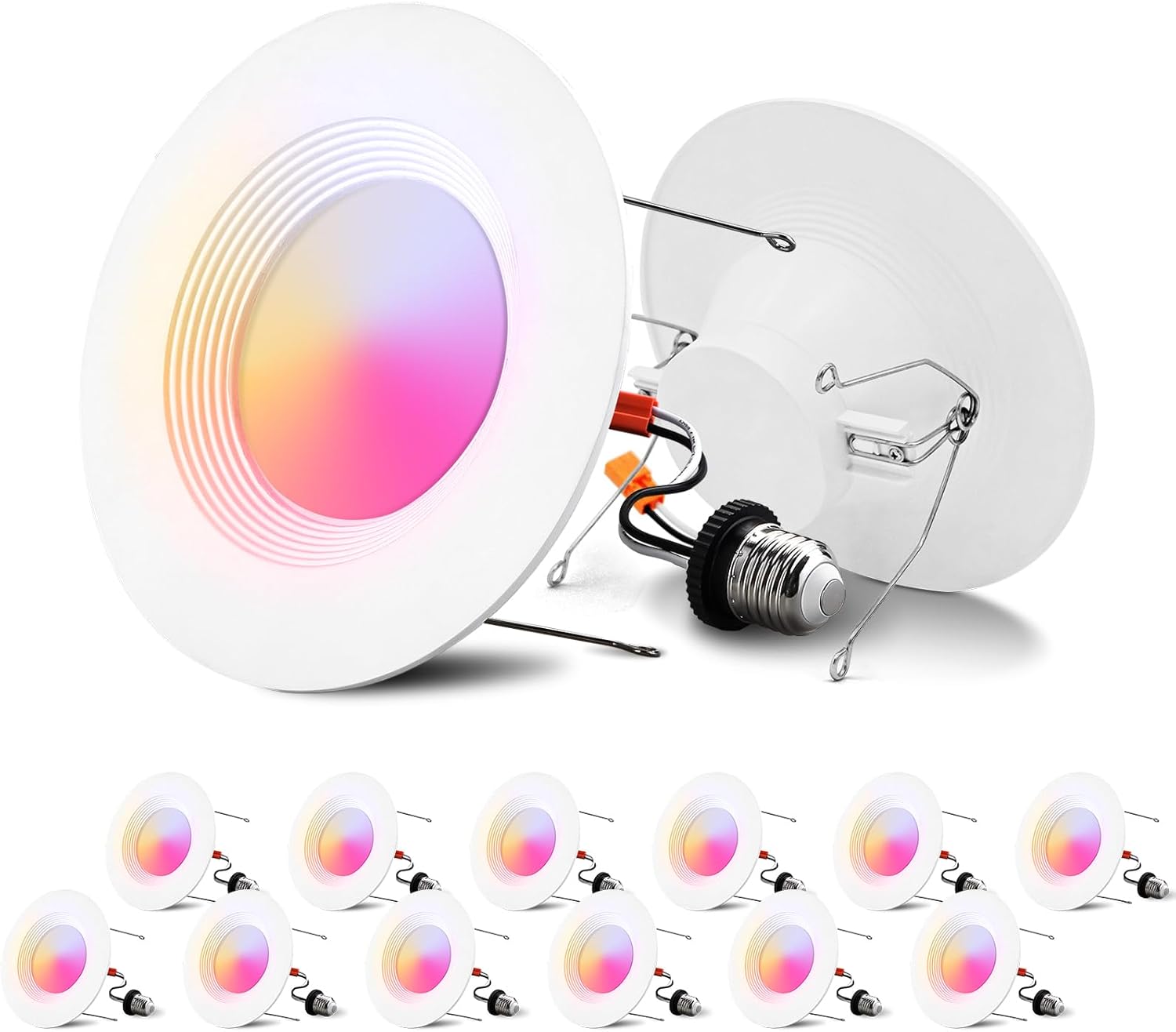 NITENSLAB Smart Retrofit Can Lights 6inch 12W 1000LM，12Pack Smart led ...