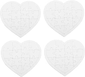 Amazon.co.jp: Hohopeti 4pcs Puzzle Kids Gift Blank Jigsaw Pieces ...