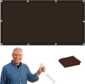 Amazon.co.jp: Rain Shade 1.5 x 16 ft Awning Garden Tarp Privacy ...