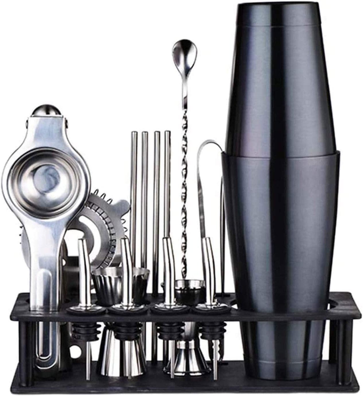 Amazon.com: Bartender Kit, 17 Piece Cocktail Shaker Set Stainless Steel ...