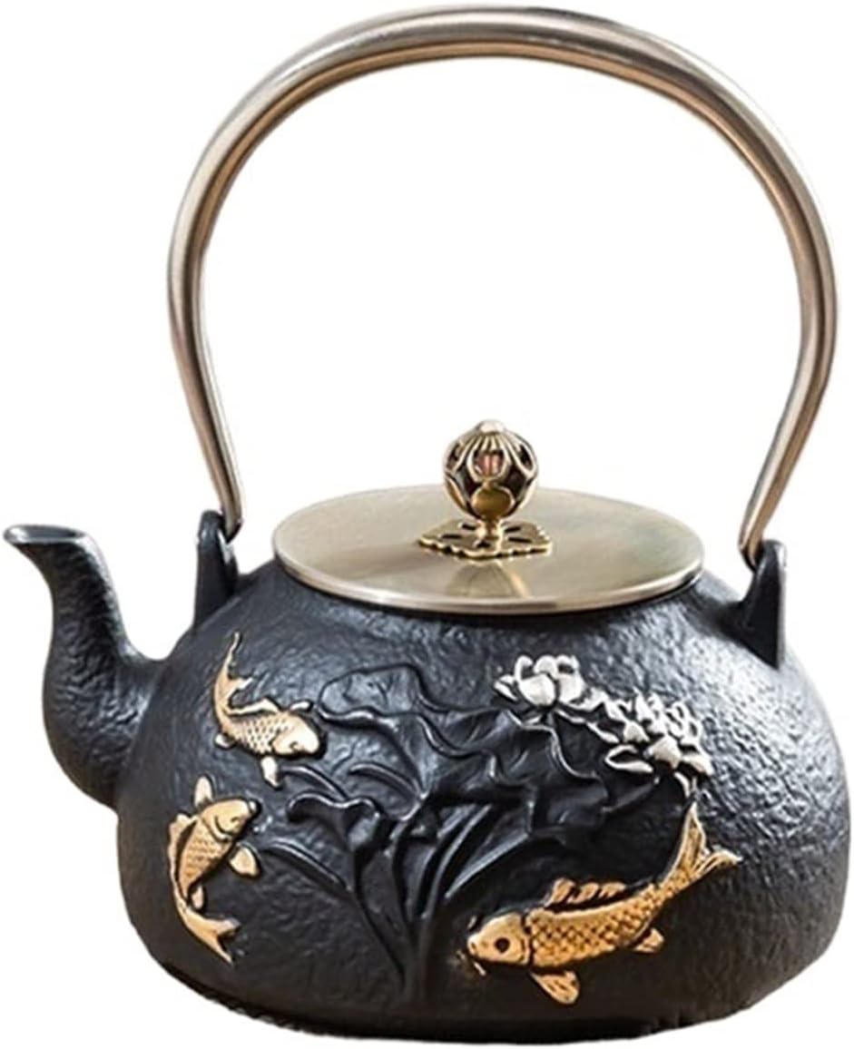Teapot 1 Litre Cast Iron Tea Set Teapot Tea Kettle Household Large ...