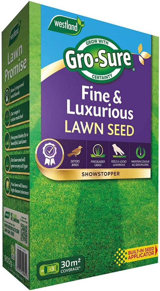 Gro-Sure Finest Lawn Seed, 30 m2, 900 g, Green : Amazon.co.uk: Garden