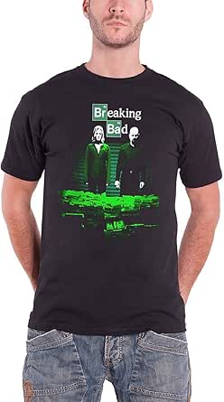 Breaking Bad Container Stash oficial hombre nuevo Negro T Shirt: Amazon ...