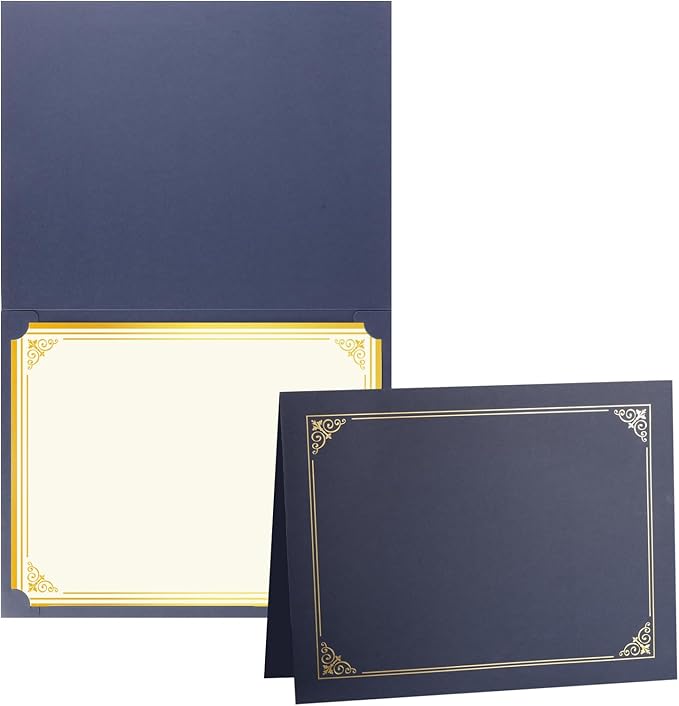 Amazon.com : suituts 25 Pack Blue Certificate Holders and Certificate ...