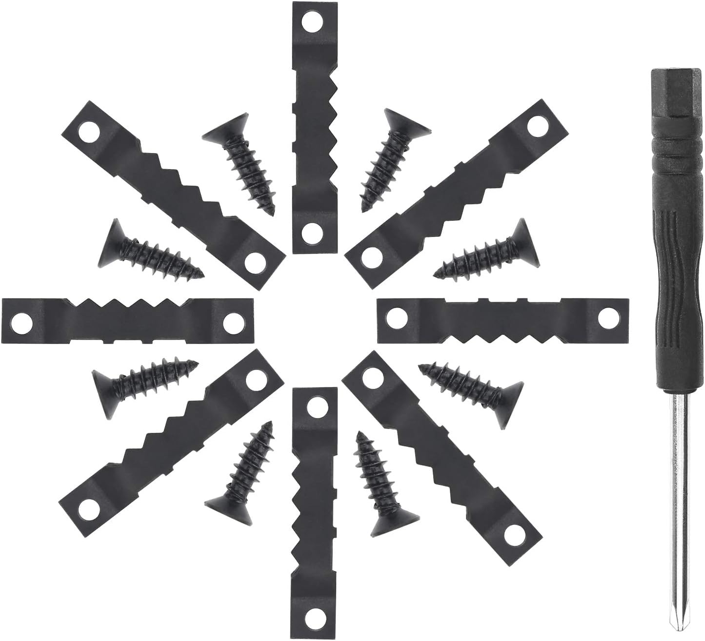 Hongfa 100 Pack Sawtooth Picture Frame Hanging Hangers Double Hole with ...